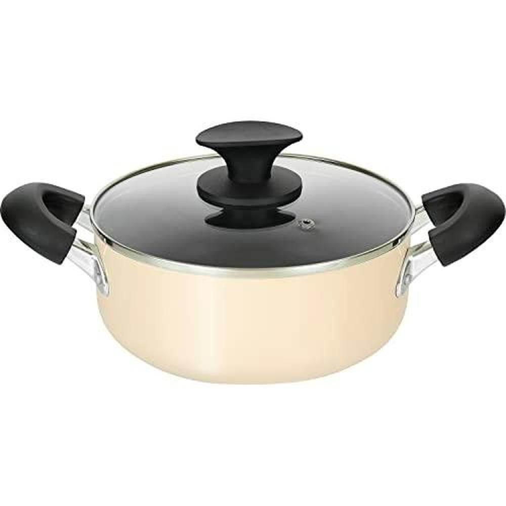 和平フレイズ キナリフ IH対応両手鍋20cm アイボリー