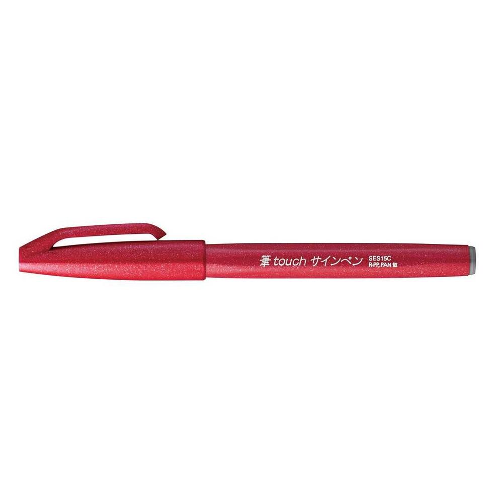 Pentel Color Brush Pen Brush Touch Sign Pen Red SES15C-B 1 piece ...