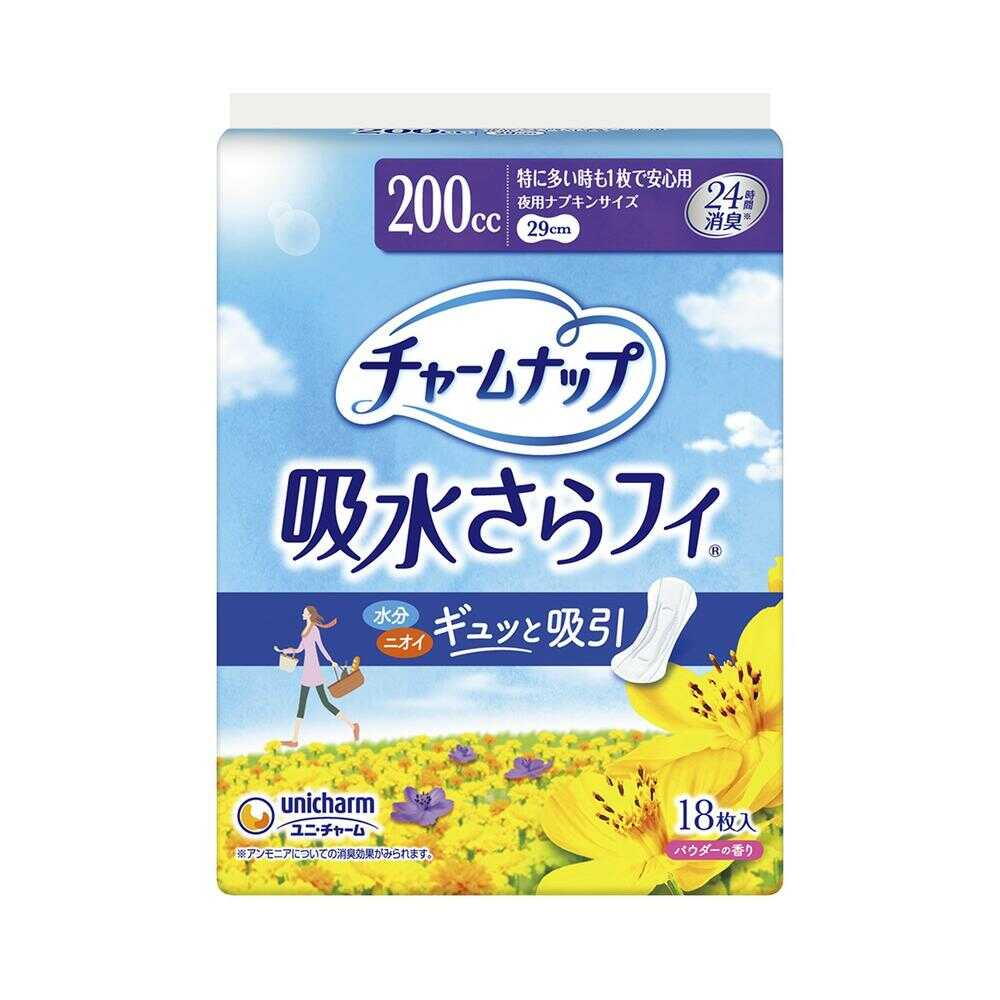 Unicharm charm nap 200cc 18 sheets for peace of mind with one sheet ev