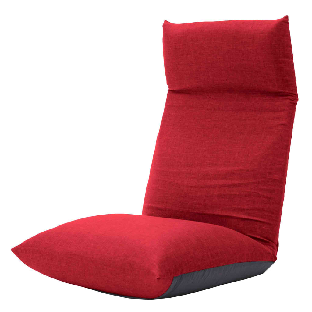 日本製 ヘッドリクPコイル座椅子 NECK ダリアンレッド 【直送品】 返品・キャンセル・他商品と同時購入は不可