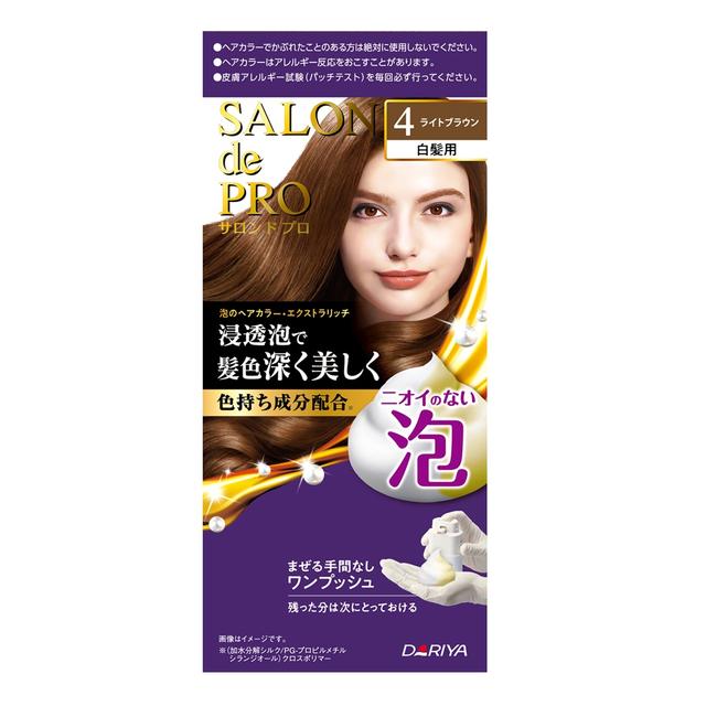 [Quasi-drug] Dariya Salon de Pro Foam Hair Color Extra Rich 4 Light Br